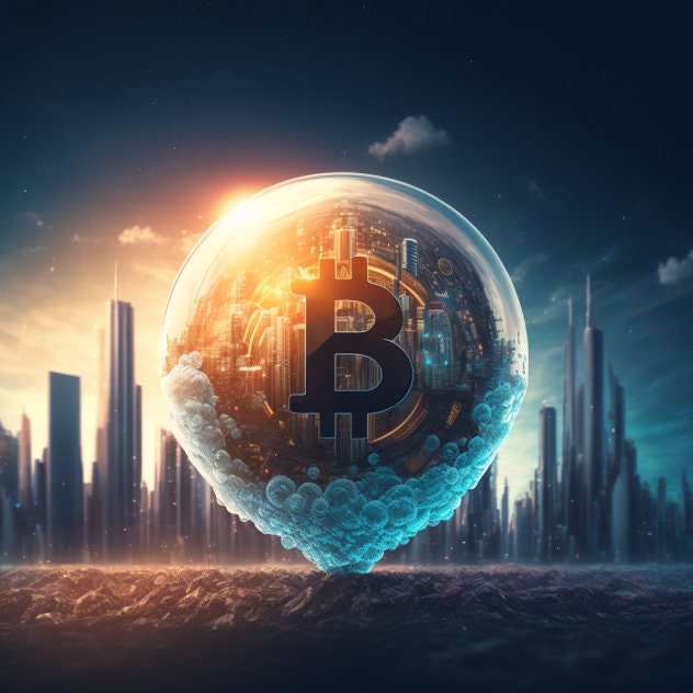 Futuristic Bitcoin Poster Wallpaper - Etsy