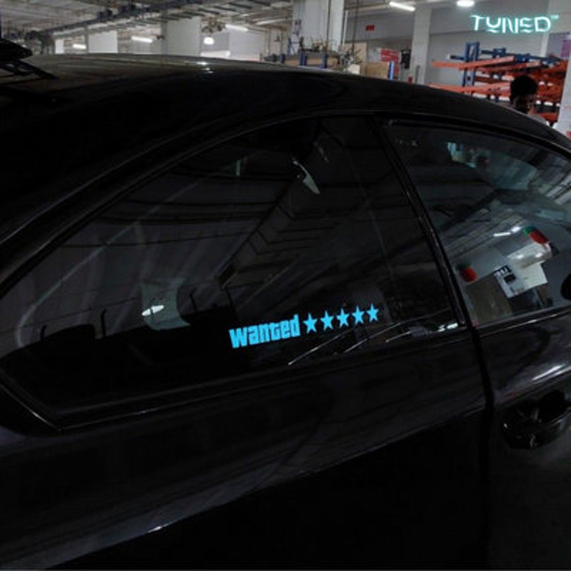 GTA 5 Star WANTED LED Car Sticker Neon Night Light - Etsy