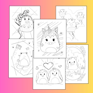 25 Printable Squishmallow Themed Colouring Pages for Kids and Adults ...