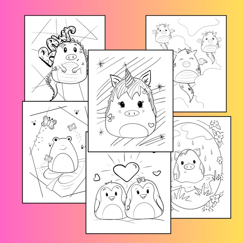 25 Printable Squishmallow Themed Colouring Pages for Kids and Adults ...