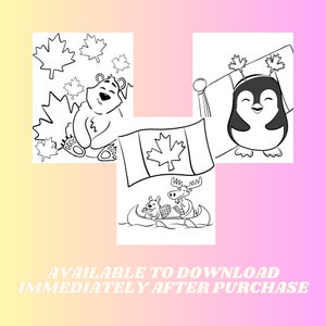 7 Printable Canada Day Colouring Pages, Great for Kids or Adults - Etsy