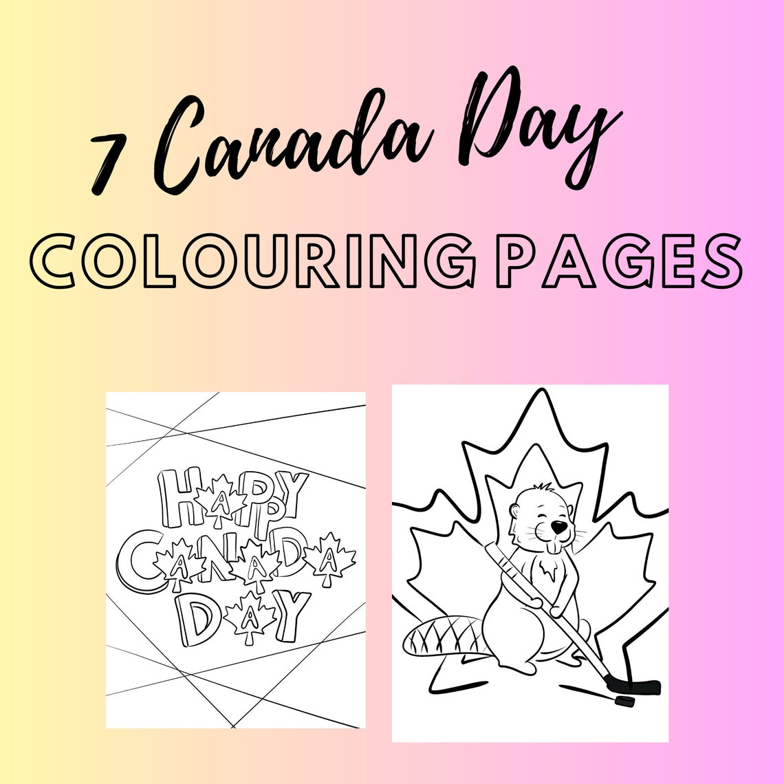 7 Printable Canada Day Colouring Pages, Great for Kids or Adults - Etsy