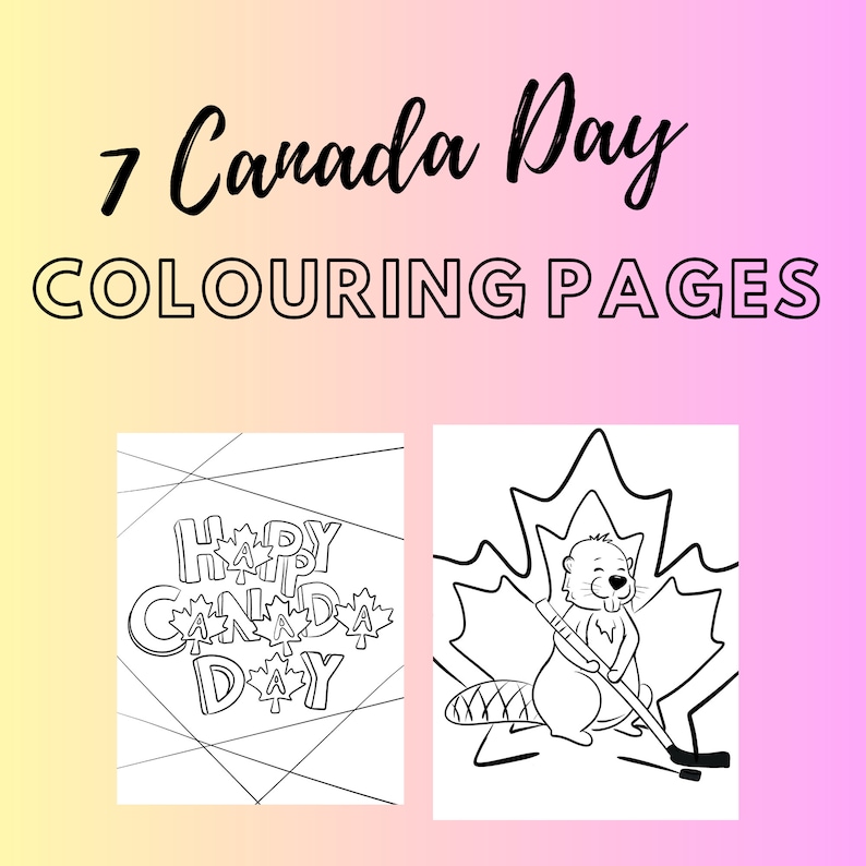 7 Printable Canada Day Colouring Pages, Great for Kids or Adults - Etsy