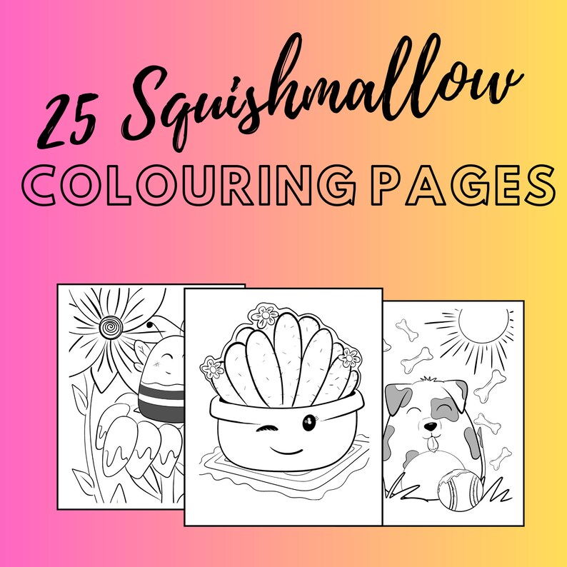 25 Printable Squishmallow Themed Colouring Pages for Kids and Adults ...