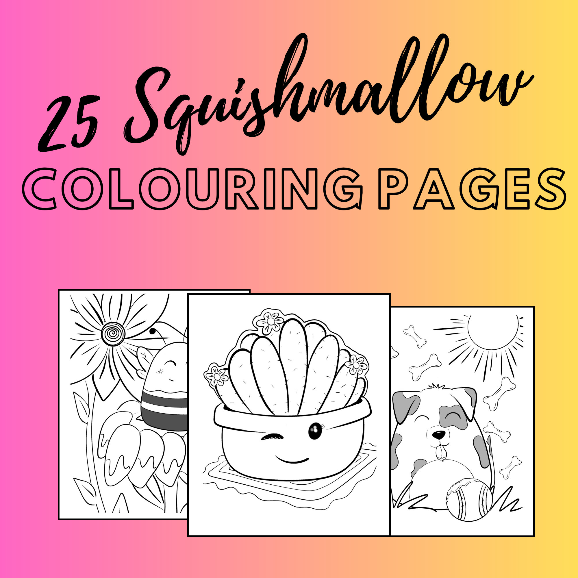 25 Printable Squishmallow Themed Colouring Pages for Kids and Adults ...