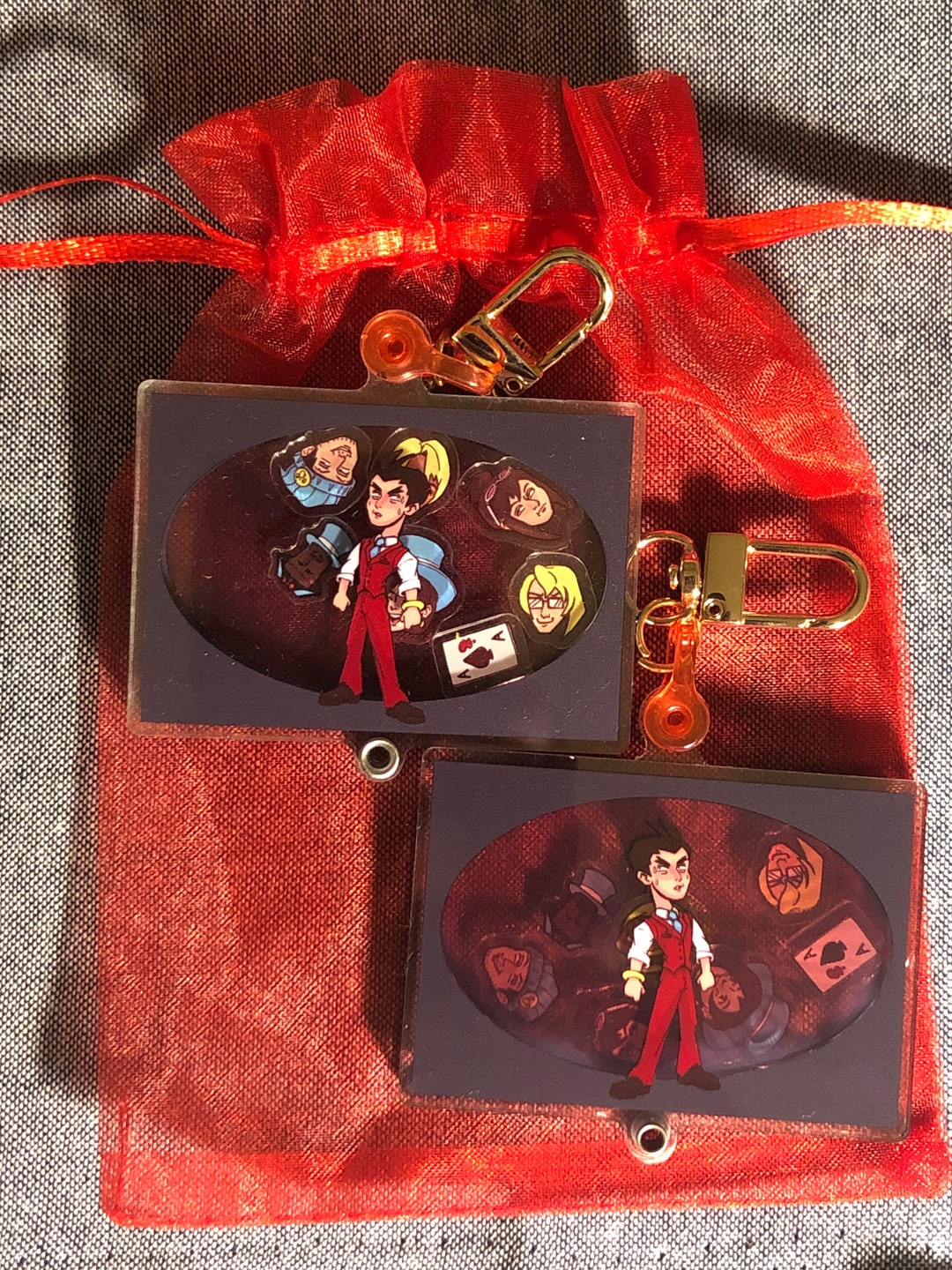 Apollo Justice: Ace Attorney Shaker Keychain - Etsy