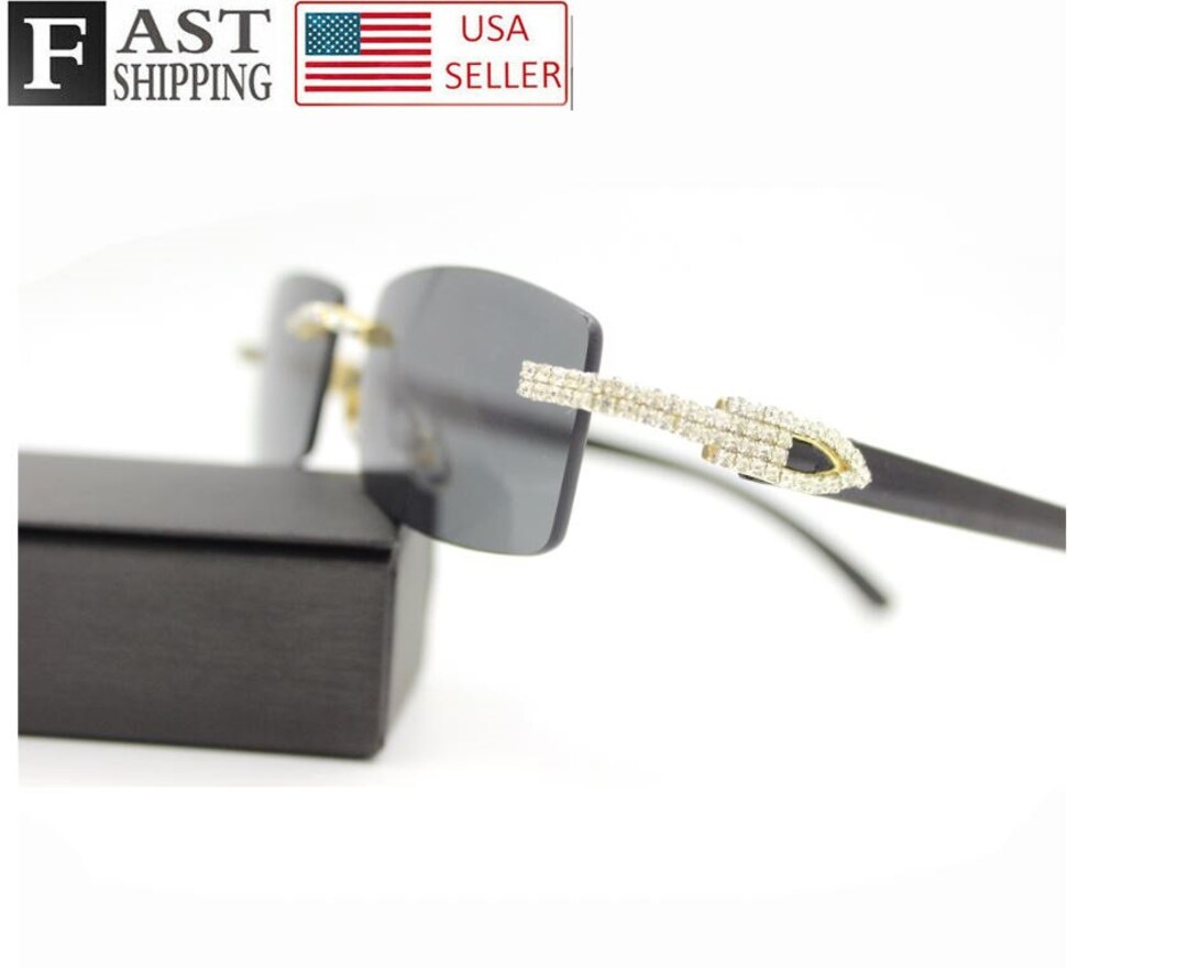 Hip Hop Shades Black Tint Vintage Men's Fashion Luxury Gold Frame ...