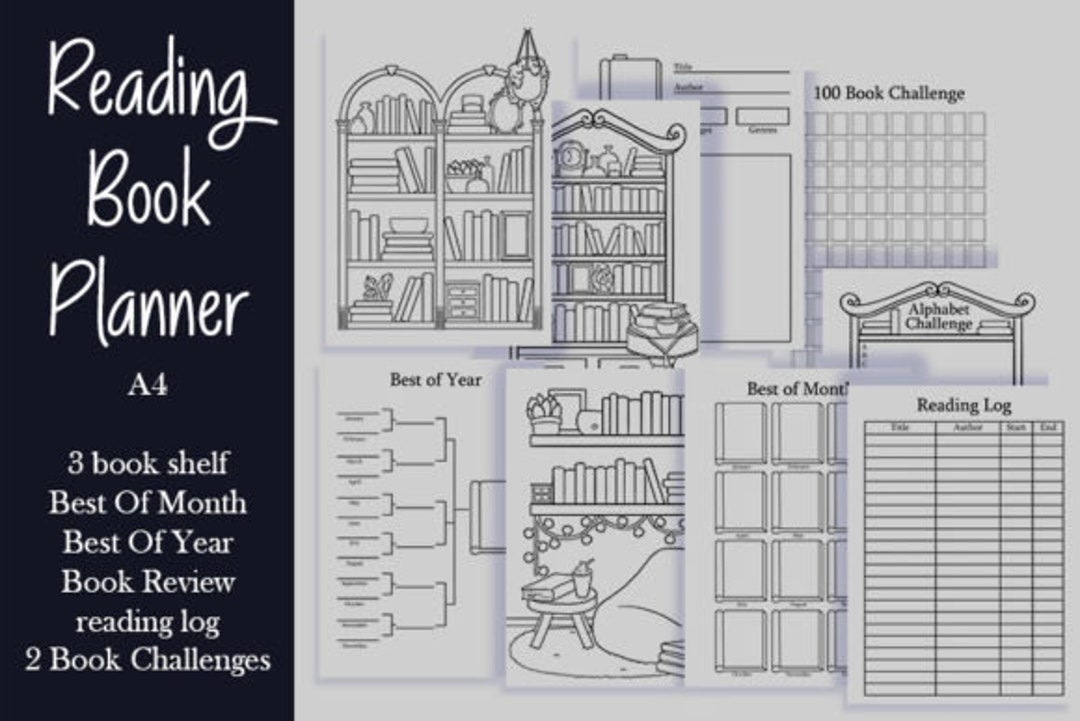 Reading Book Planner - Etsy