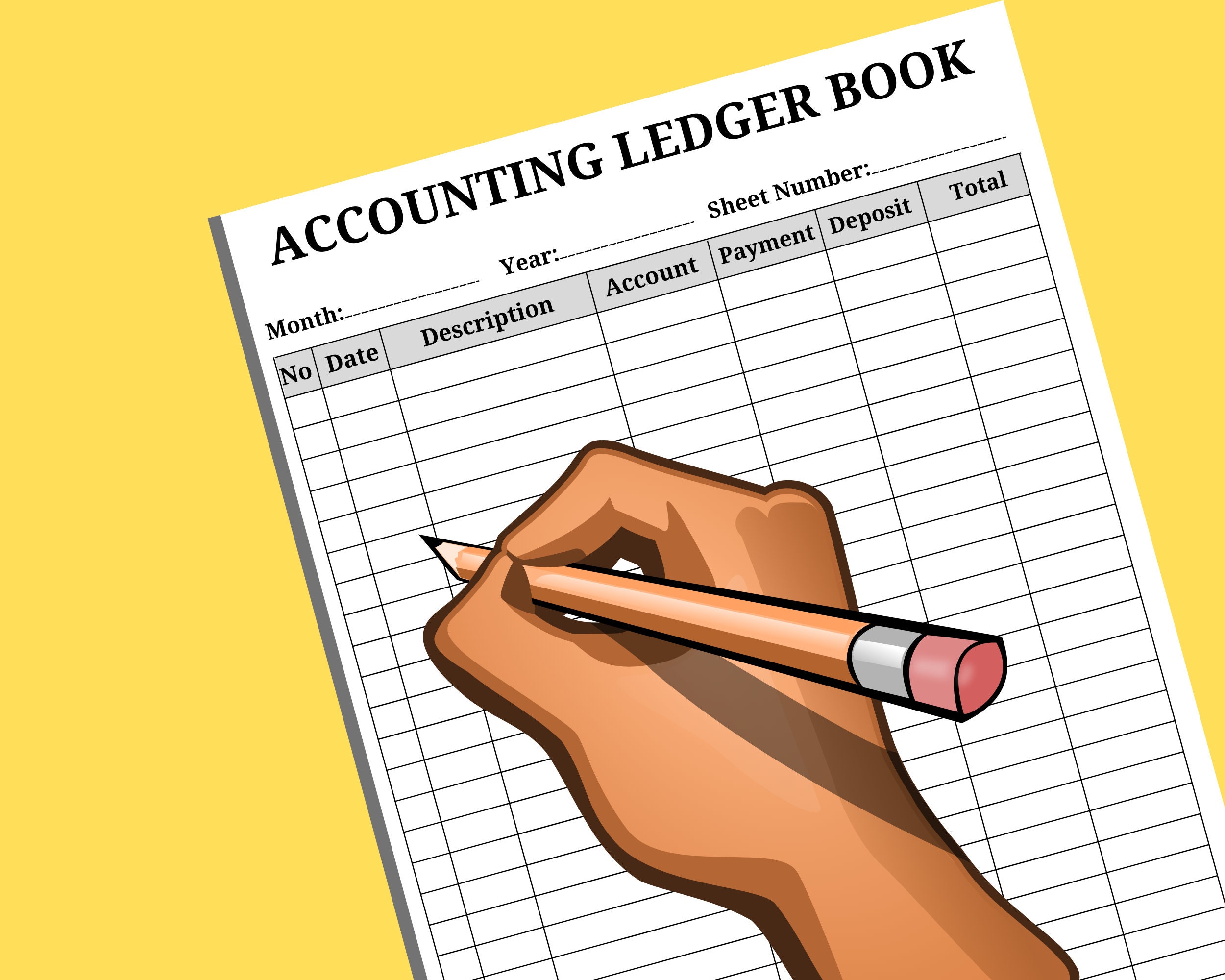 Accounting Ledger Booktemplate Accounting Accounting Ledger - Etsy