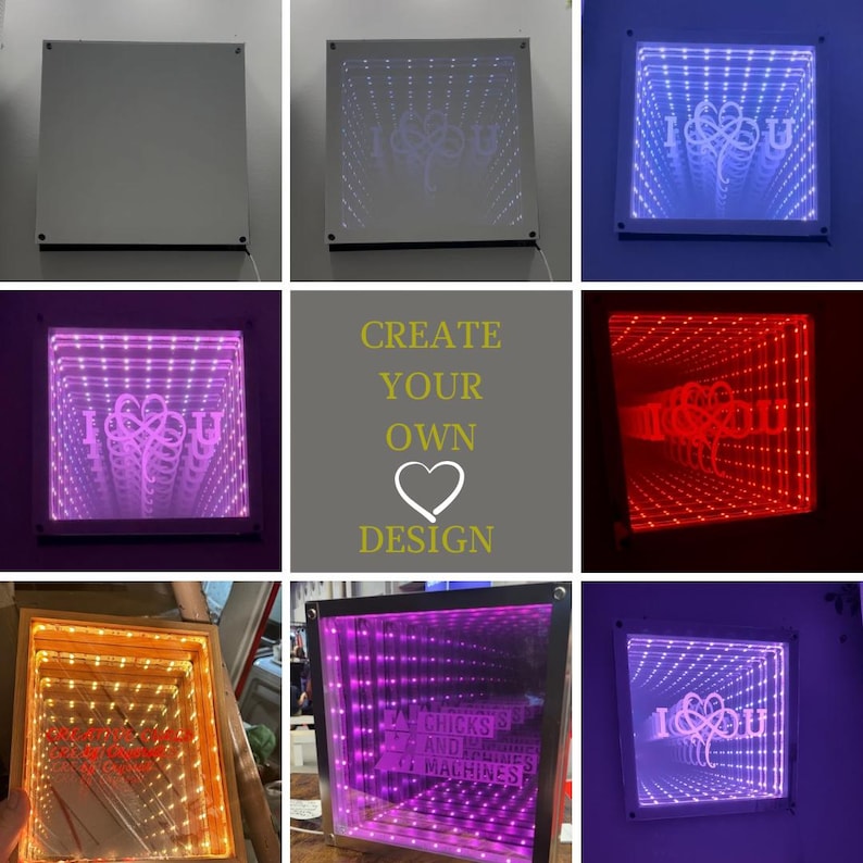 Infinity Mirror Custom Made for Home or Business: Personalization ...