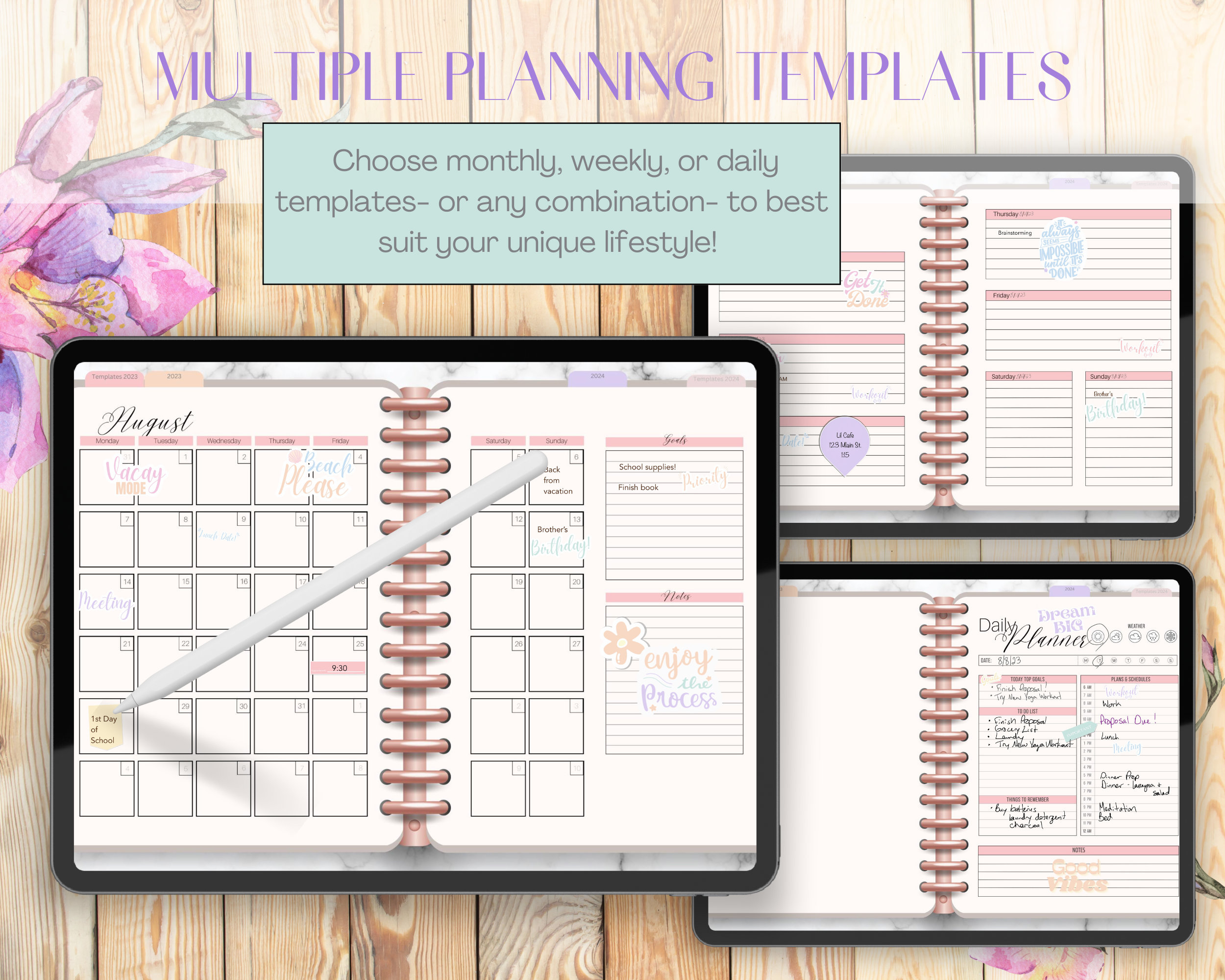 Pastel 2023-2024 Digital Planner - Etsy