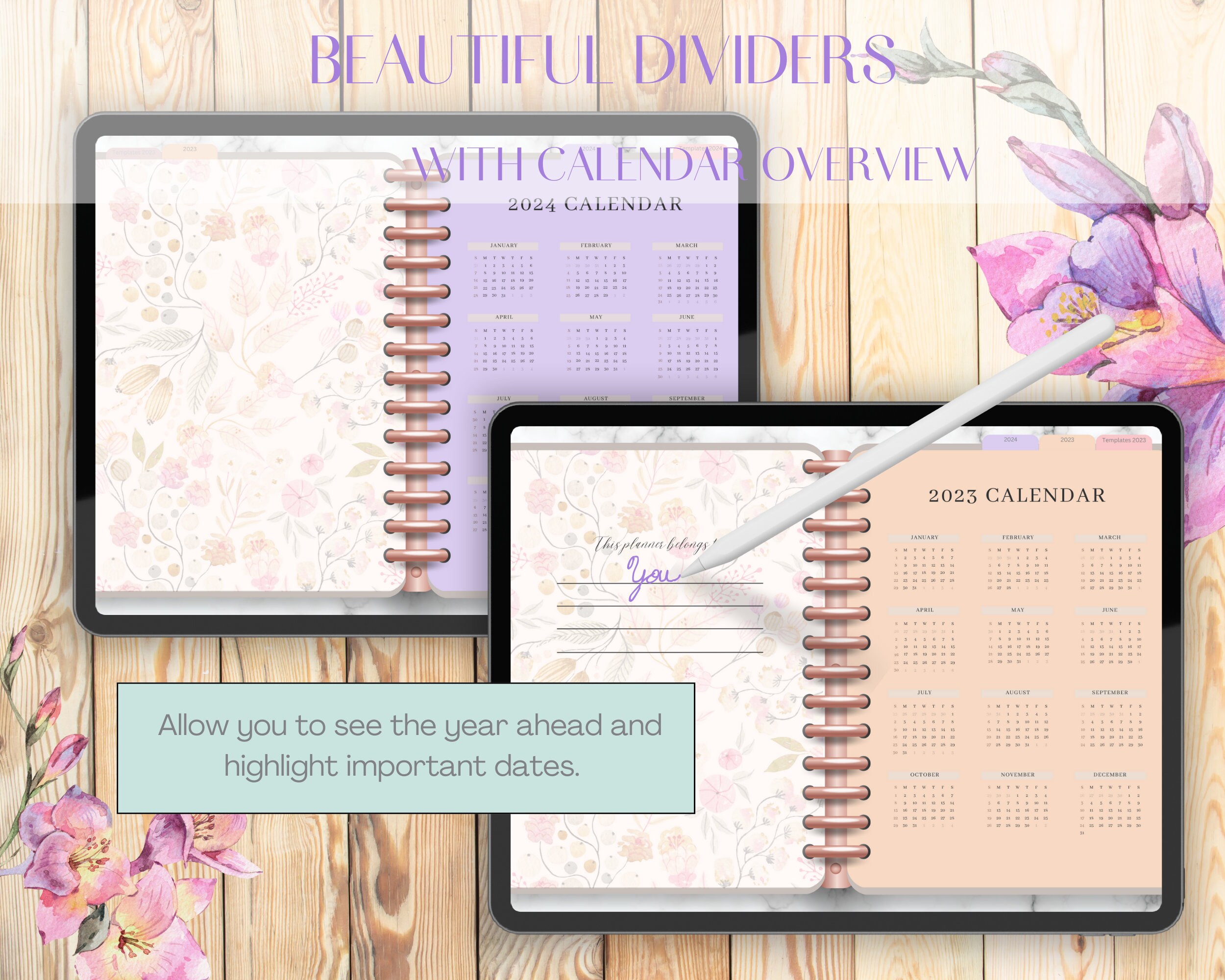 Pastel 2023-2024 Digital Planner - Etsy