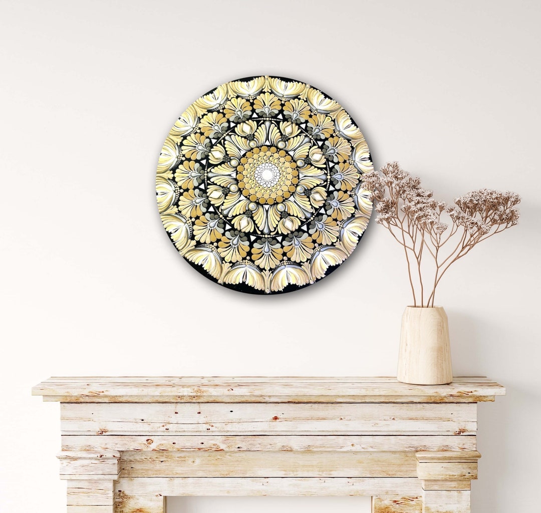 Original Mandala Painting Wall Hanging in Yoga Decor Spiritual Gifts ...