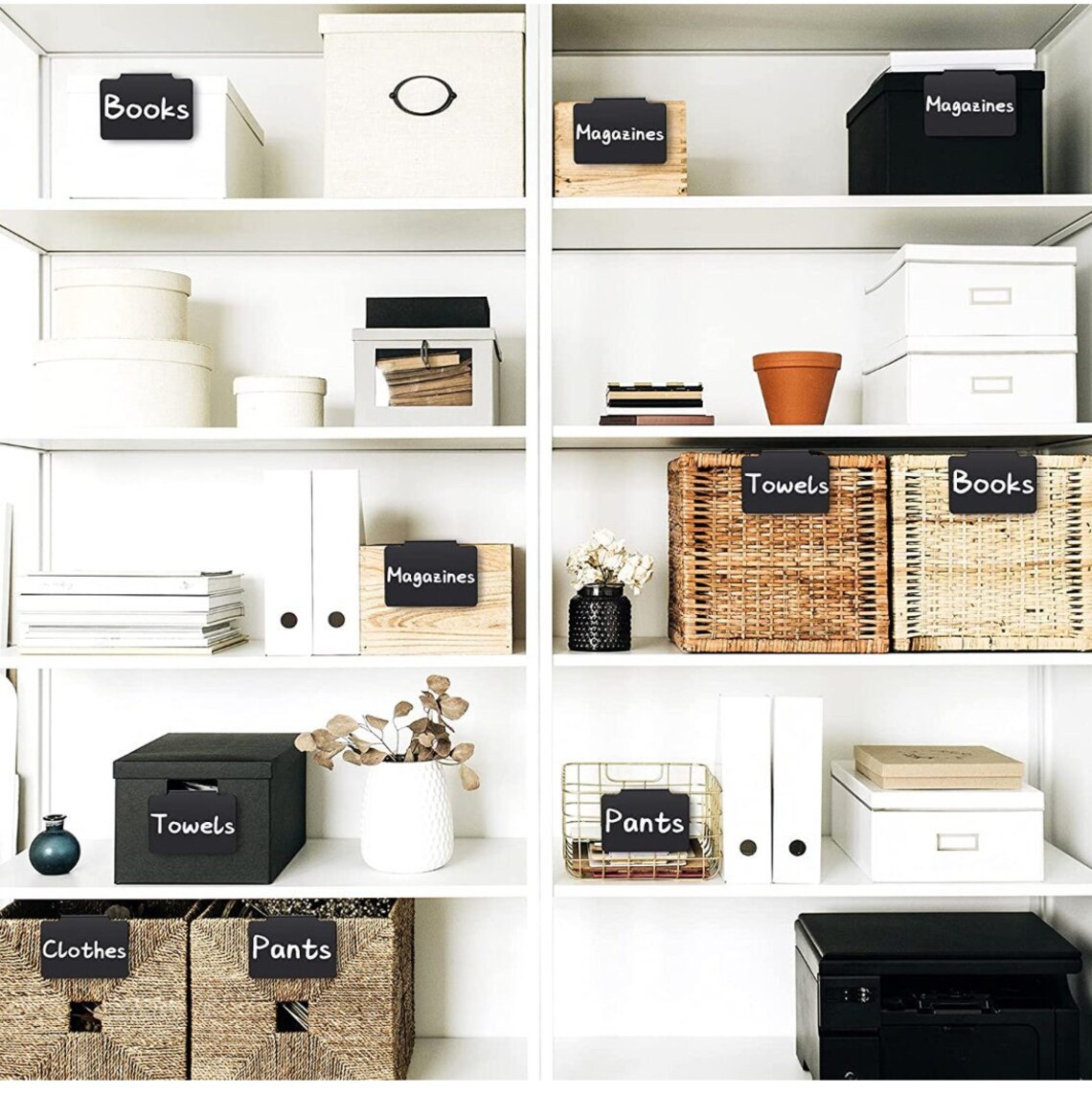 Custom Large Plastic Bin Tag Hand Lettered Vinyl Chalk Label Farmhouse ...