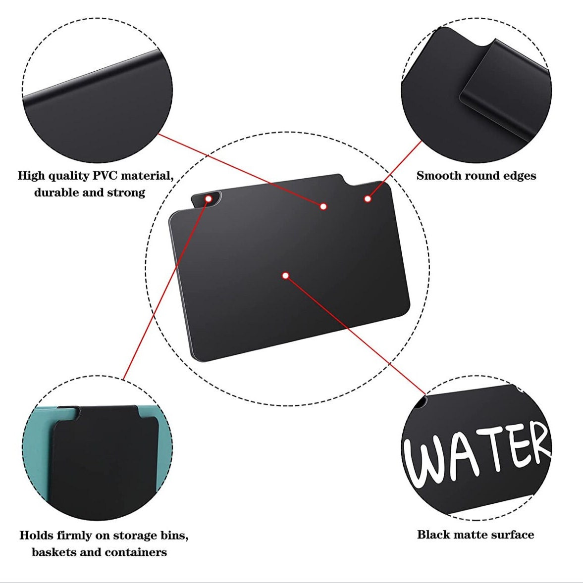 Custom | Large Plastic Bin Tag | Hand Lettered | Vinyl Chalk Label ...