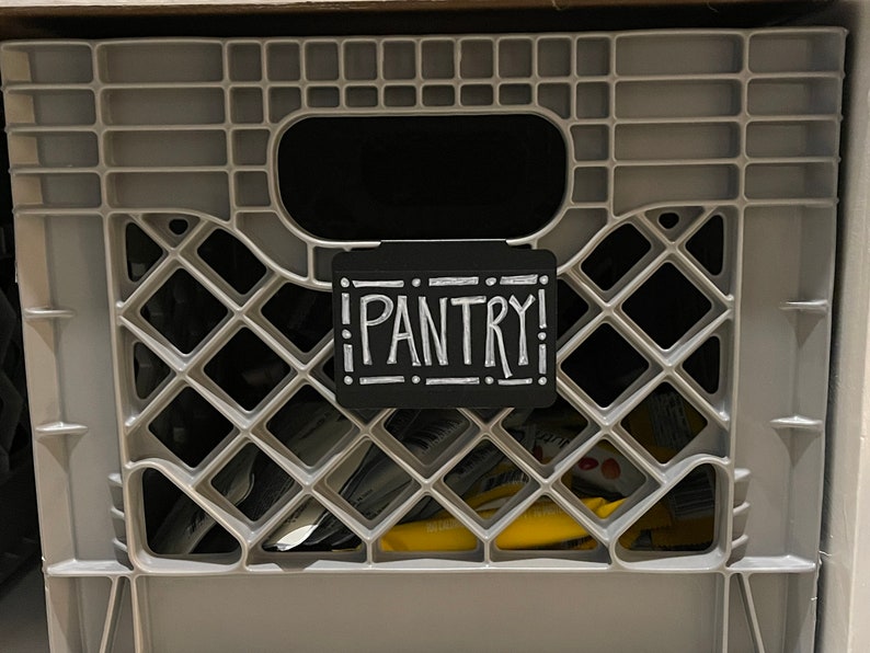 Custom Large Plastic Bin Tag Hand Lettered Vinyl Chalk Label Farmhouse ...