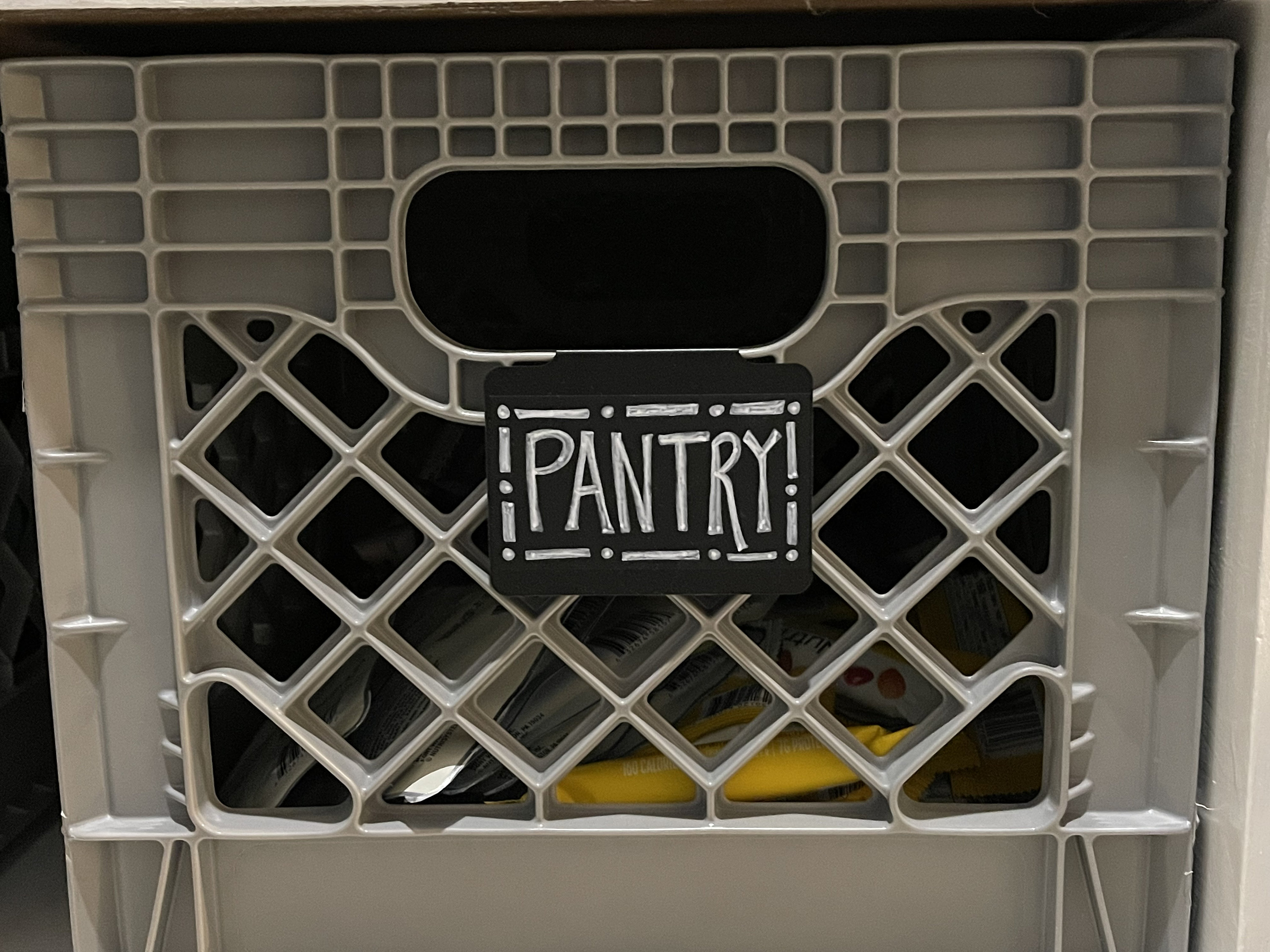 Custom | Large Plastic Bin Tag | Hand Lettered | Vinyl Chalk Label ...