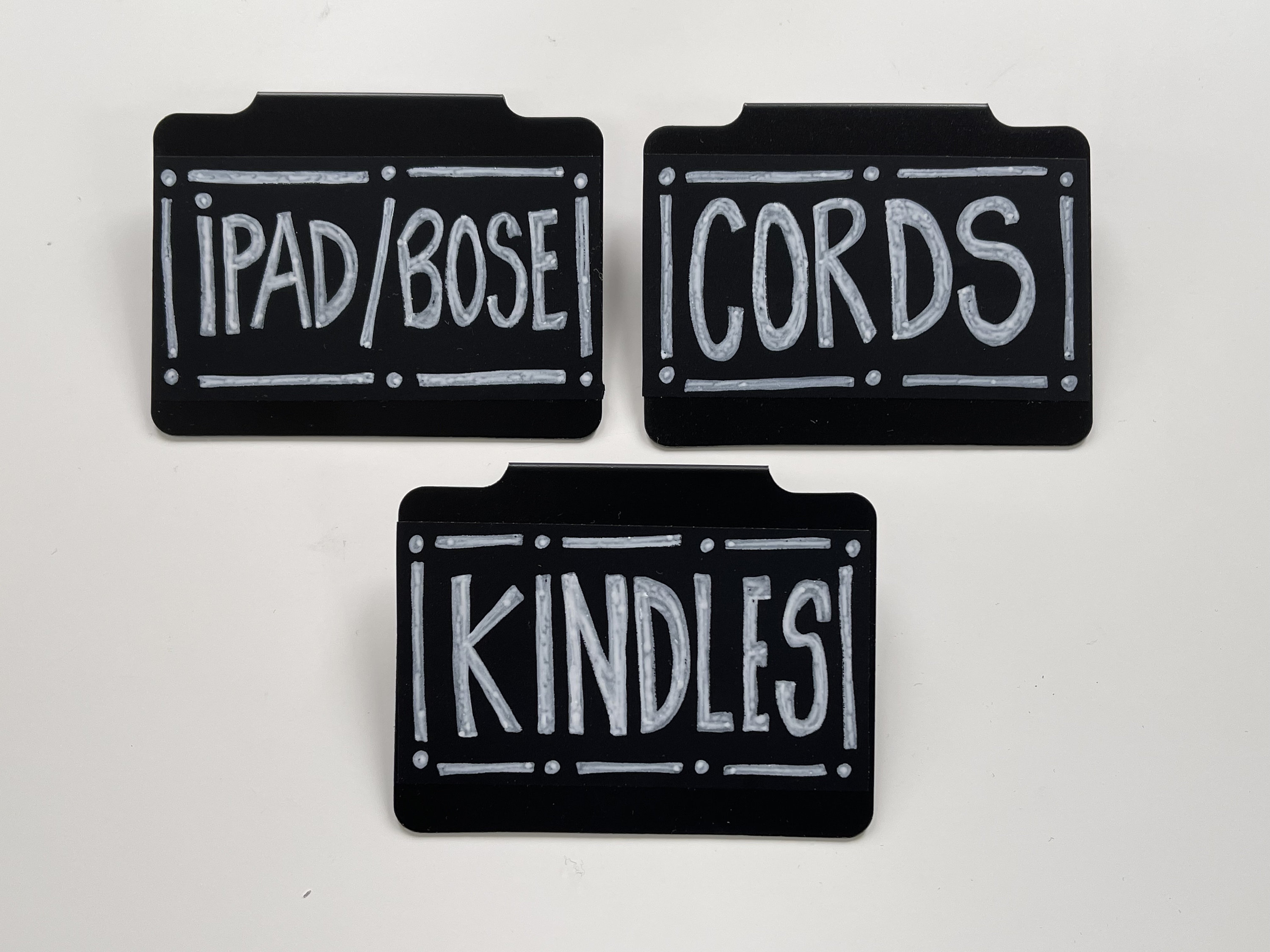 Custom Large Plastic Bin Tag Hand Lettered Vinyl Chalk Label Farmhouse ...