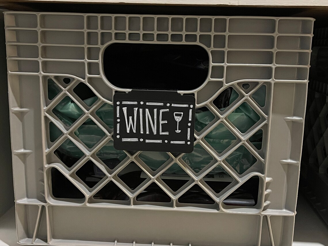 Custom Large Plastic Bin Tag Hand Lettered Vinyl Chalk Label Farmhouse ...