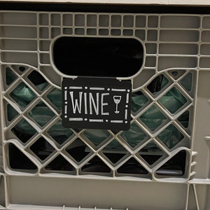 Custom Large Plastic Bin Tag Hand Lettered Vinyl Chalk Label Farmhouse ...