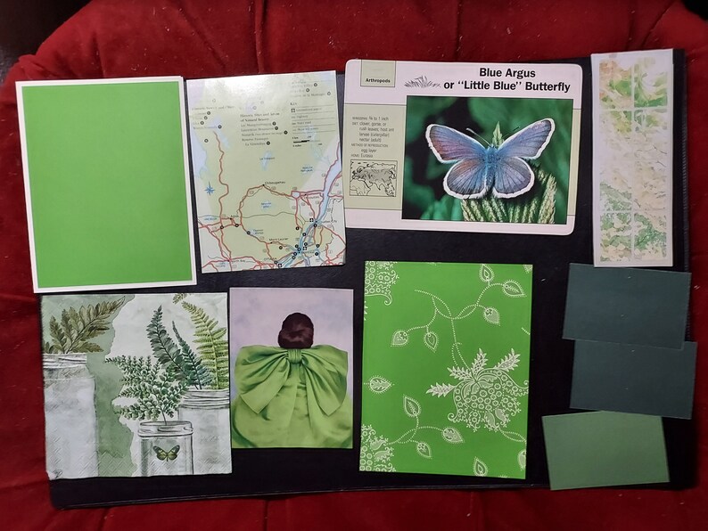 Lot 25 Green Color Ephemera Stickers Clippings Stamps Embellishments ...