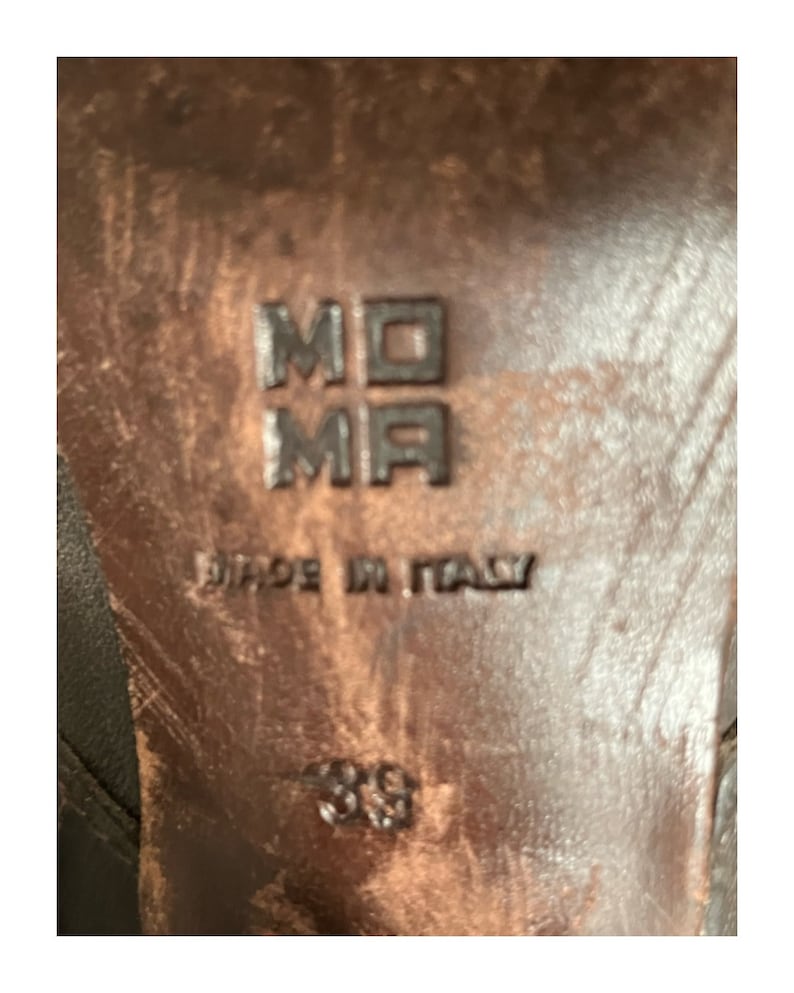 MOMA Handmade Italian Leather Knee High Boots 39 | Avant Garde Vintage ...