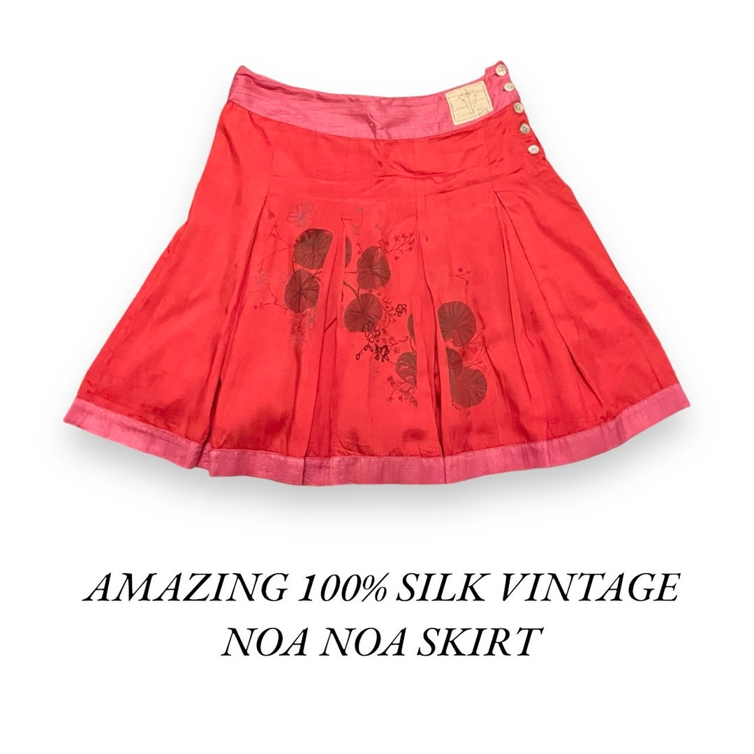 NOA NOA 100% Silk Skirt Vintage Ultra Rare | Sized XL| Vintage Skirt - Etsy