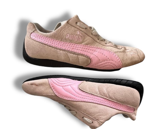 Vintage Rare Puma Speedcat Baby Pink Suede Low Sneakers / 00s Trainers ...