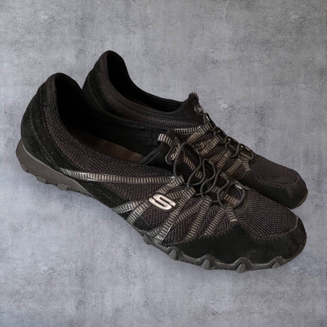 Iconic Skechers Mens Y2K Vintage Black Sneakers Ultra Rare Trainers ...
