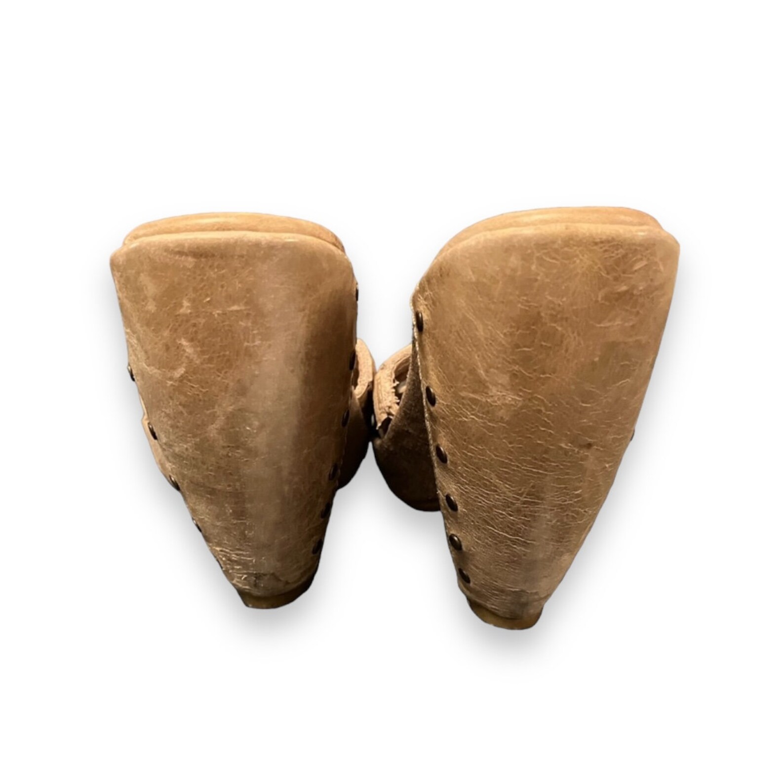 Iconic DESTROY 90s Vintage Light Brown Platform Sandals Leather Mules ...