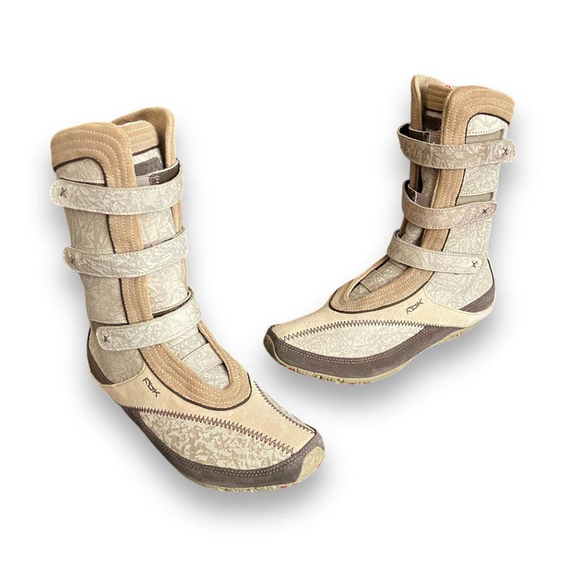 REEBOK Vintage Iconic 00s Y2K Wrestling Boxing Boots Biker Ultra Rare ...