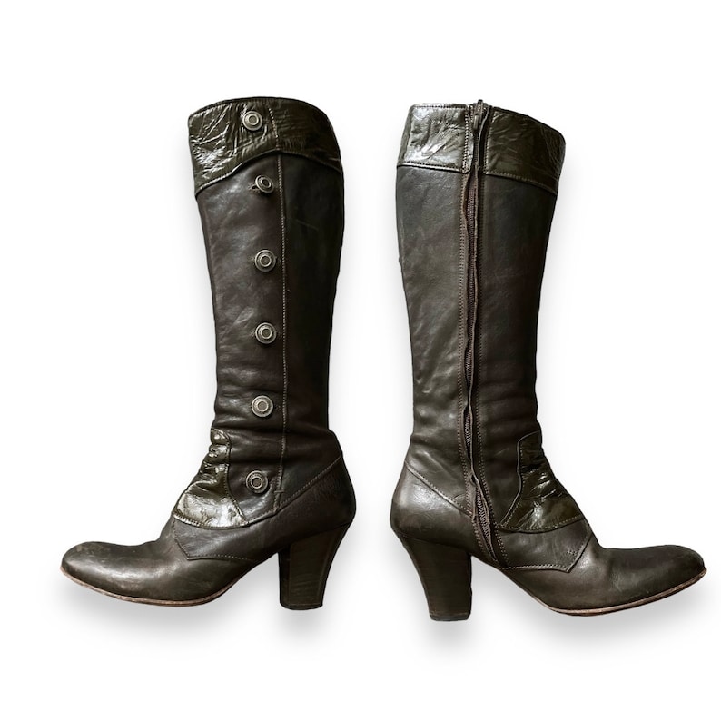 MOMA Handmade Italian Leather Knee High Boots 39 | Avant Garde Vintage ...