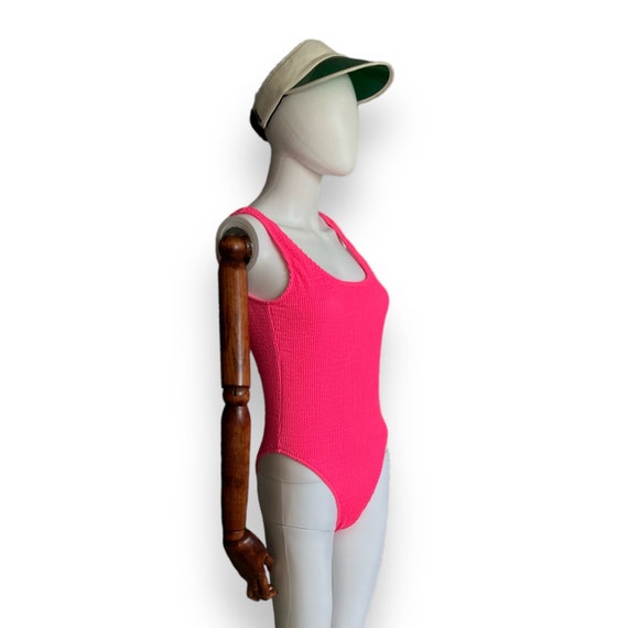 Y2K 80s vtg stunning and iconic neon one-piece pink s… - Gem