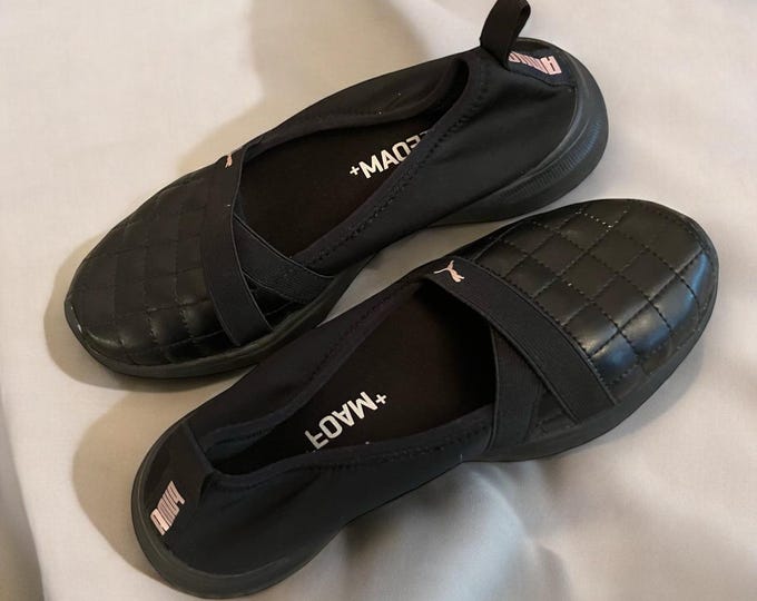 Puma Speed Princess Espera Leather Suede Black Sporty Ballet Flats US 6 ...