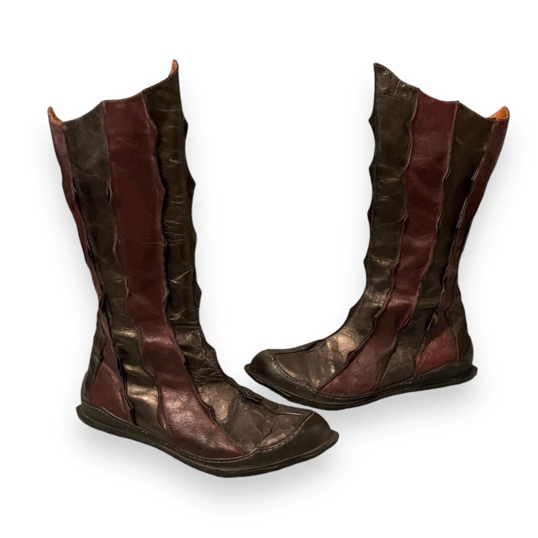 Ultra Rare Vintage Eject Boots Archive 90s Y2K Biker Mid Calf Boots ...