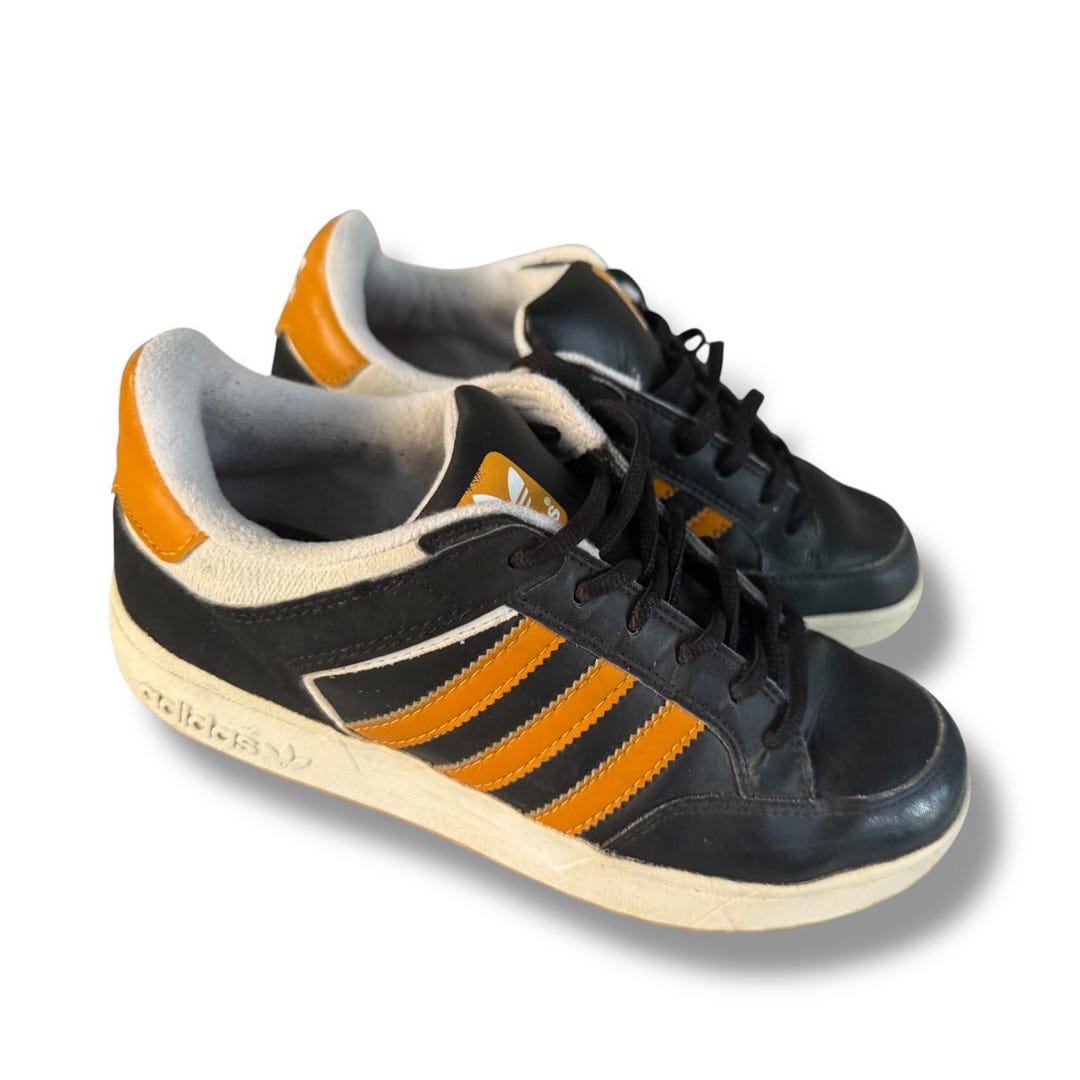 ADIDAS Iconic Vintage Black Leather 90s 00s Sneakers Y2K Shoes ...
