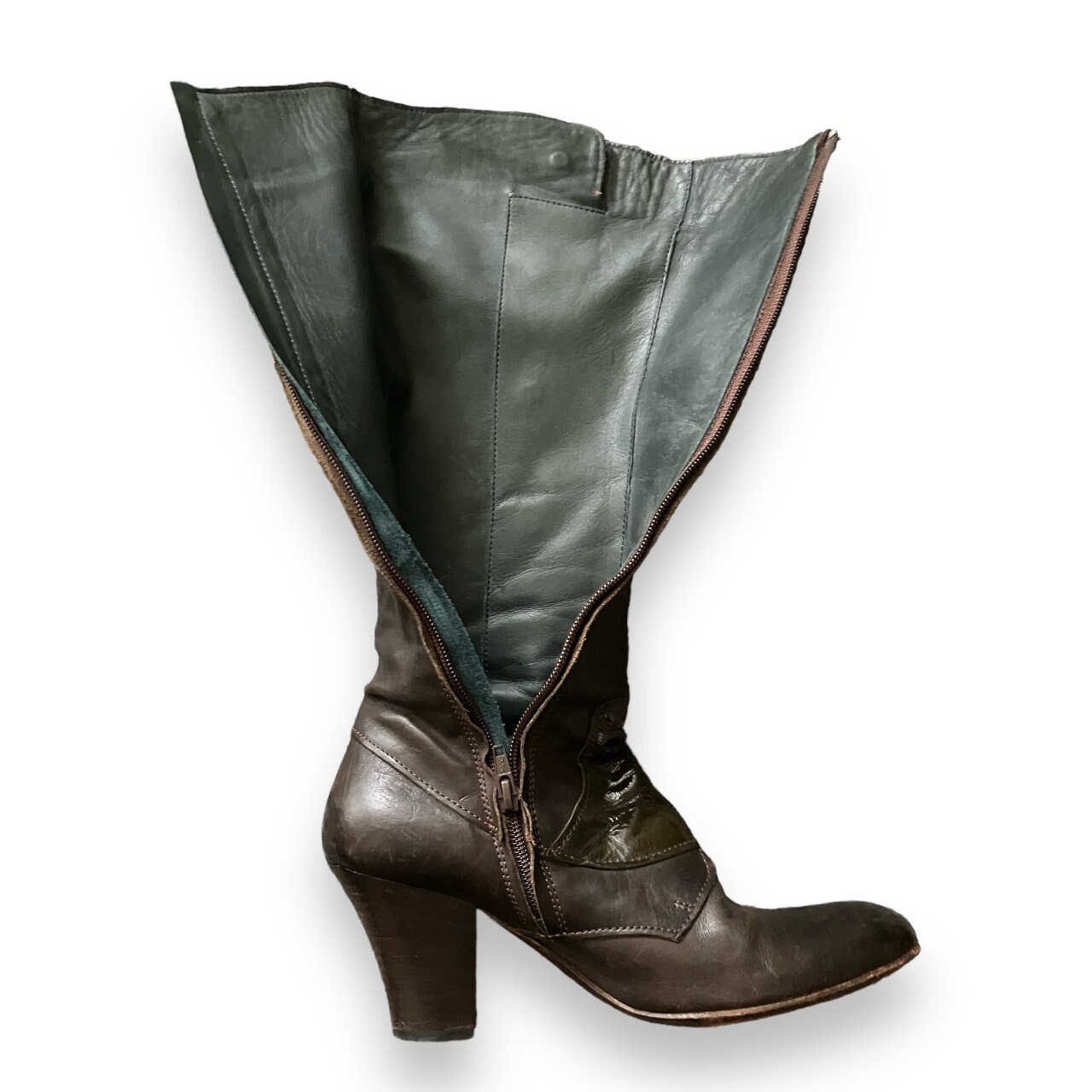 MOMA Handmade Italian Leather Knee High Boots 39 | Avant Garde Vintage ...