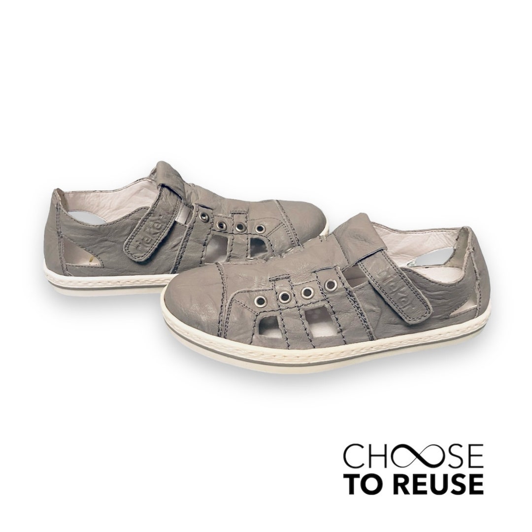 Ultra Rare Vintage Y2K Dystopian Gray Shoes 100% Leather Mostro Style ...