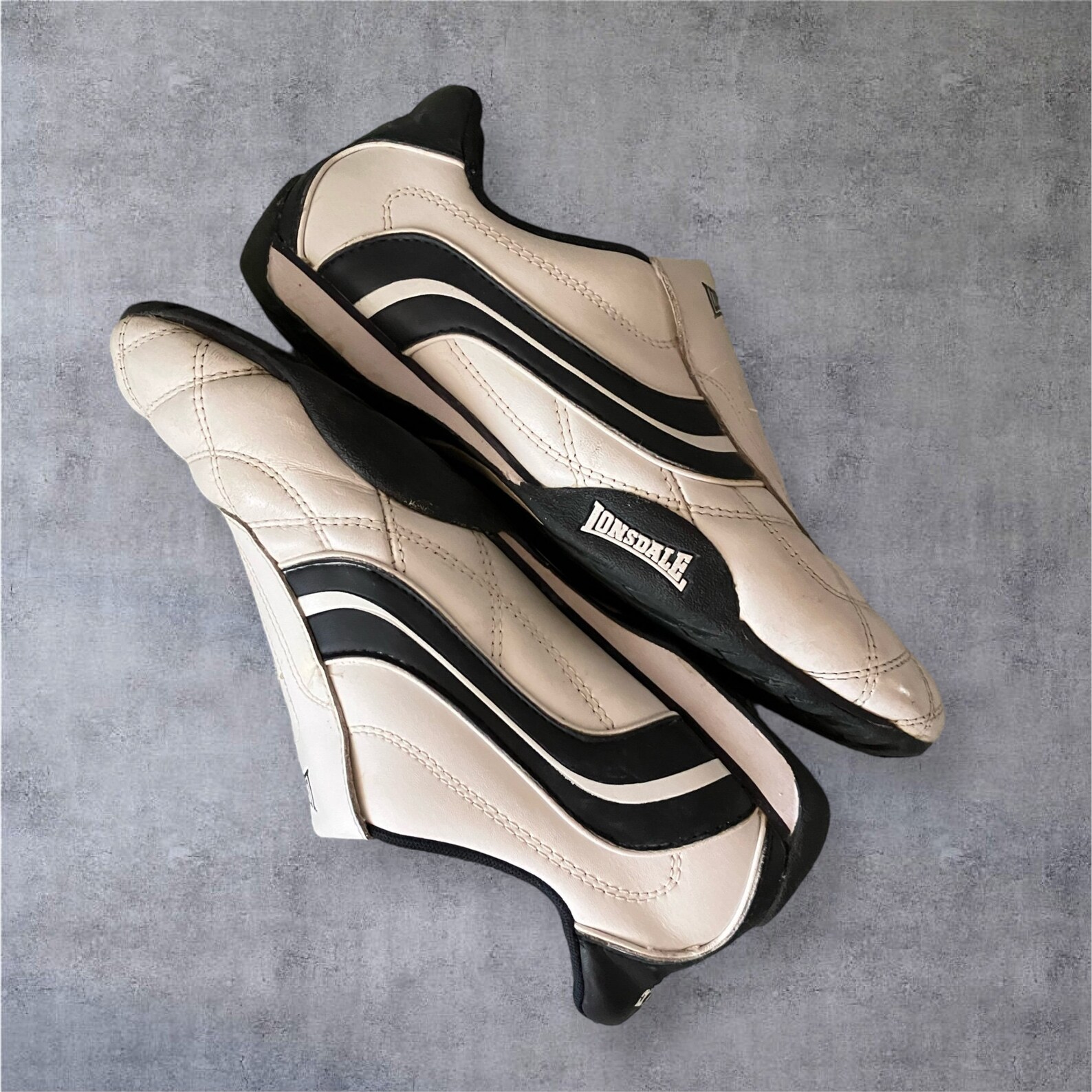 Iconic Lonsdale London Y2K Vintage Leather Camden Slip Mens Trainers ...