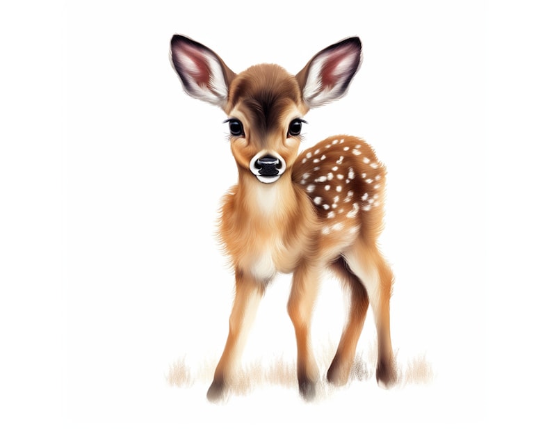 Fawn Vector, Clipart - High Res JPG - Digital Download - Card Making ...