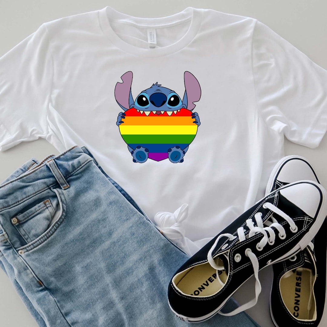 Stitch LGBT Pride Shirt Disney Pride Shirt LGBT Rainbow - Etsy