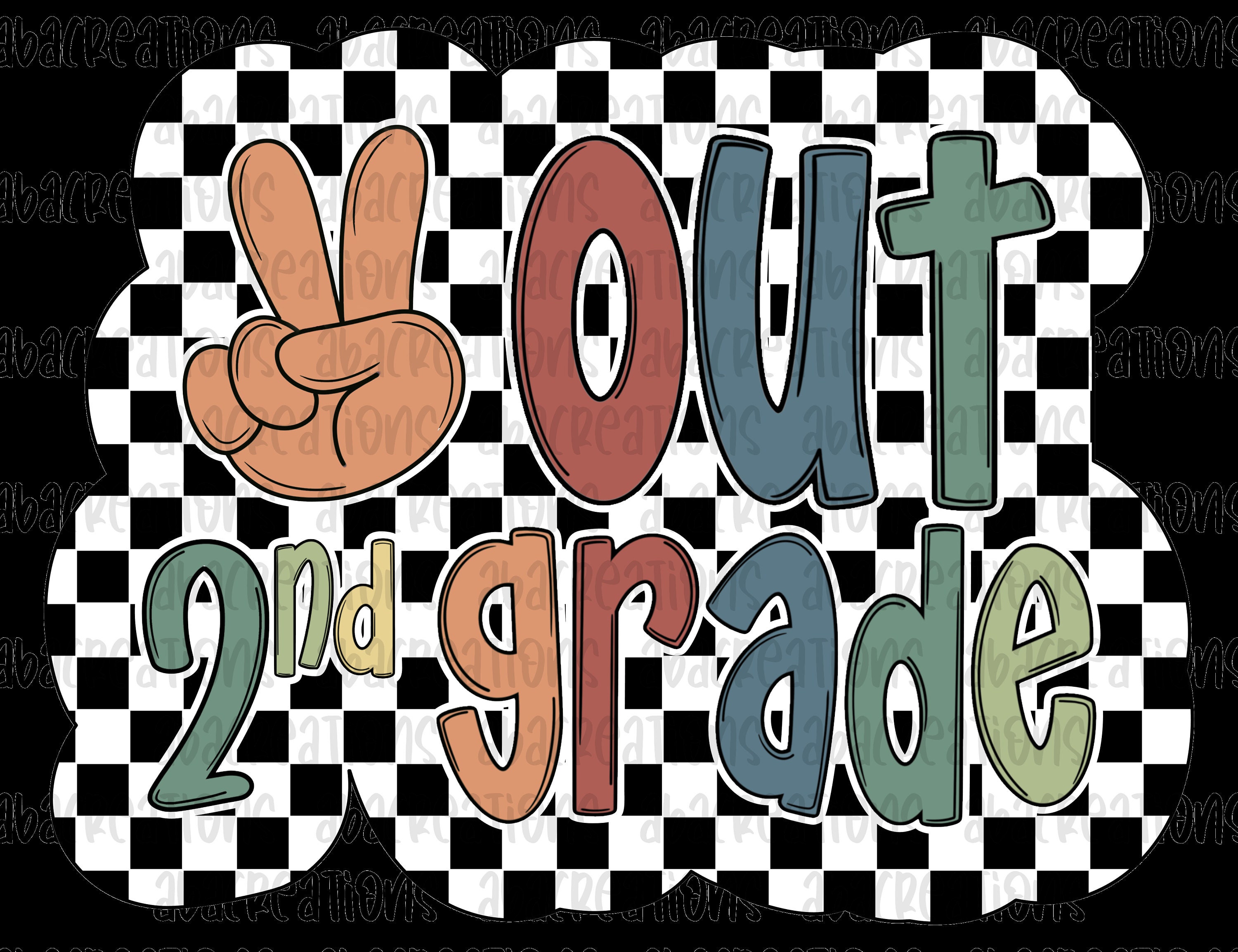 Peace Out 2nd Grade Boy PNG - Etsy