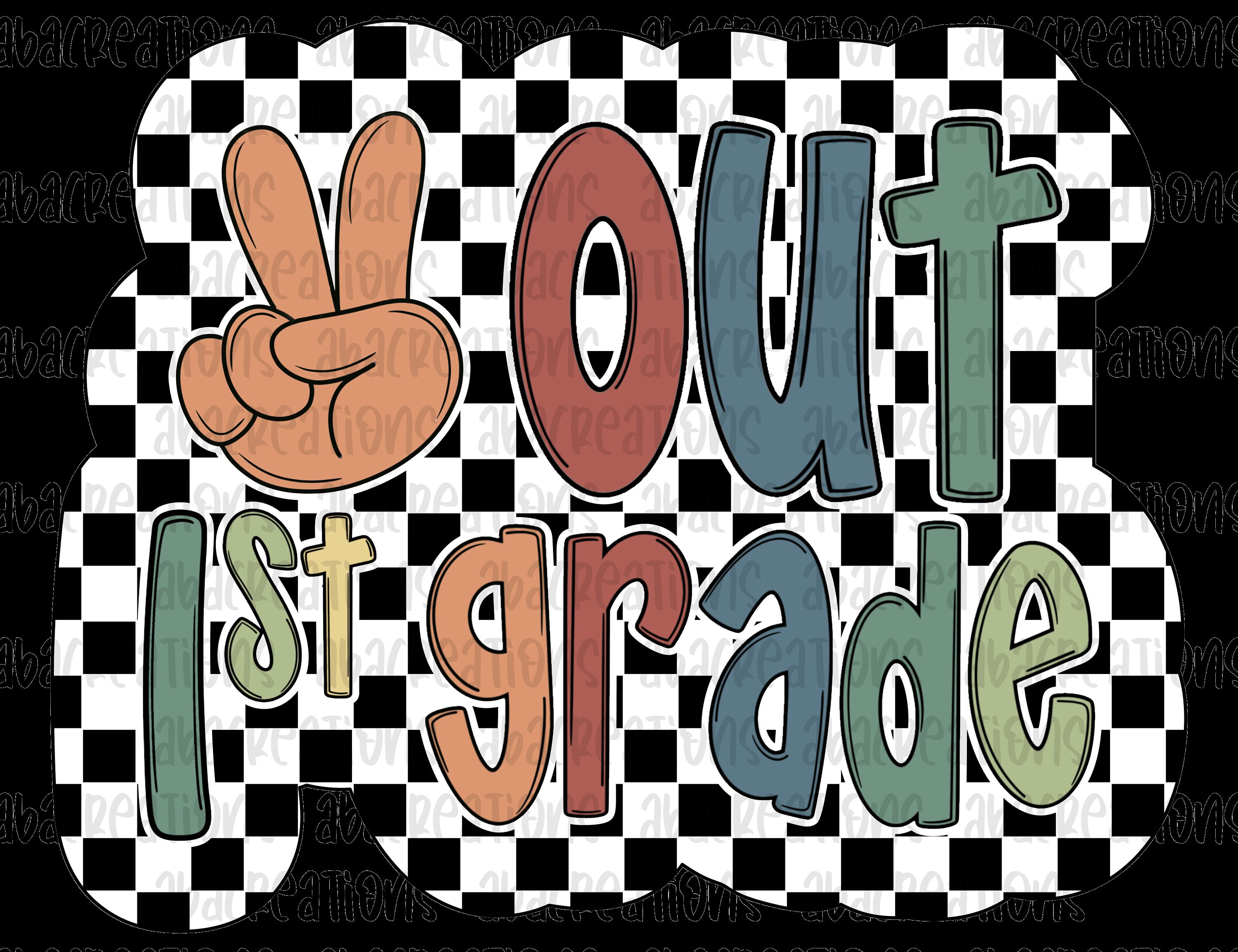 Peace Out 1st Grade Boy PNG - Etsy