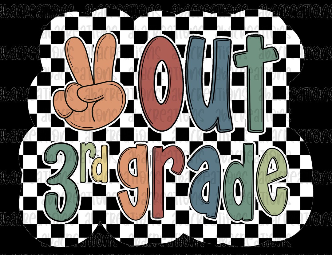 Peace Out 3rd Grade Boy PNG - Etsy