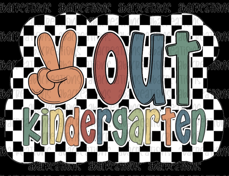 Peace Out Kindergarten Boy PNG - Etsy