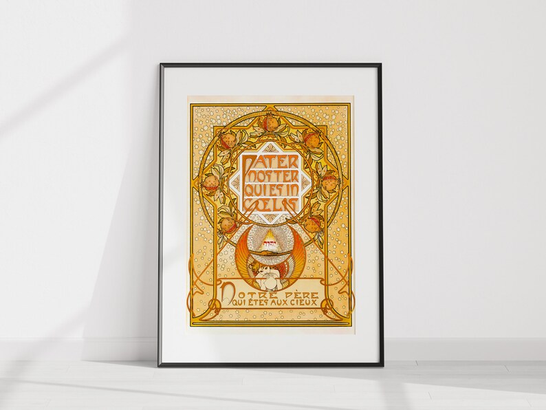 Pater Noster Illustration by Alphonse Mucha Art Nouveau Style Canvas ...