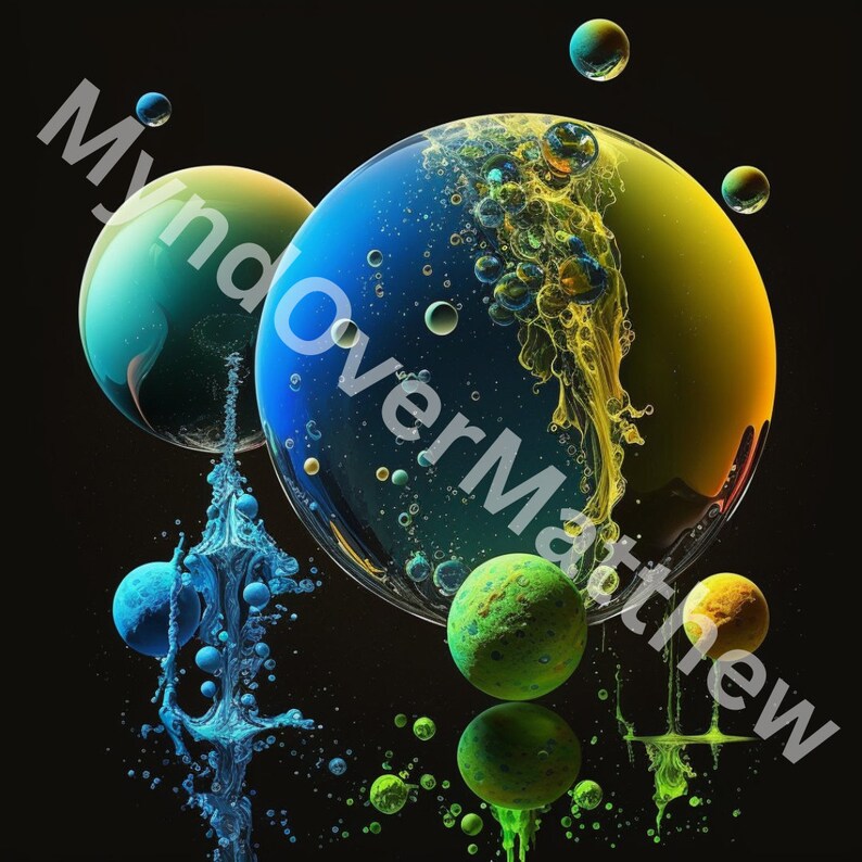 Dripping Planets, Trippy, Planet, Universe, PNG - Etsy