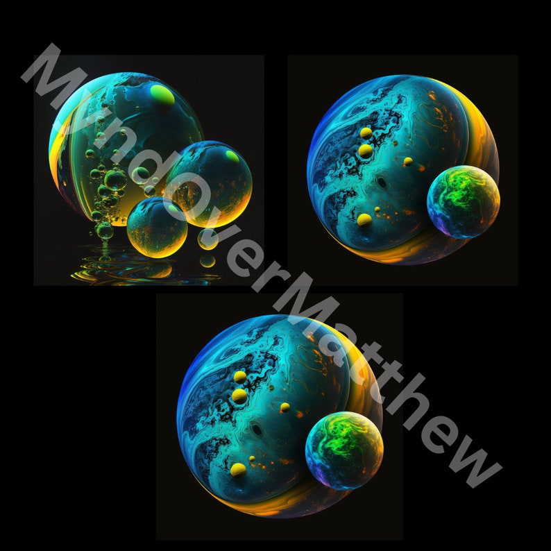 Dripping Planets, Trippy, Planet, Universe, PNG - Etsy