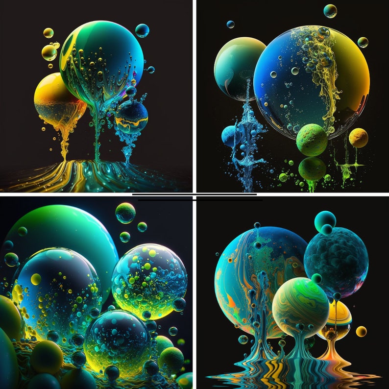 Dripping Planets, Trippy, Planet, Universe, PNG - Etsy