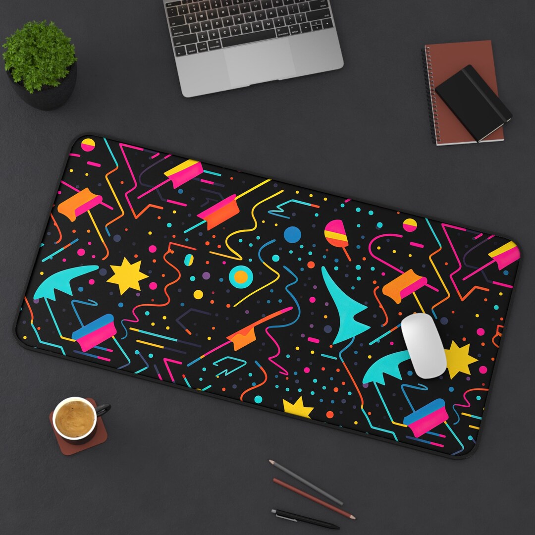 80s Retro Video Game Arcade Carpet Desk Mat - Etsy